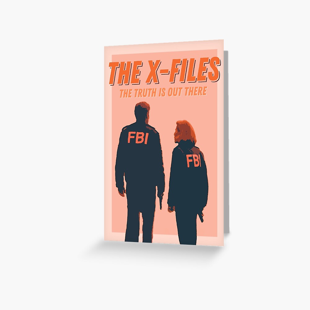 "Mulder and Scully X-FILES Vintage Inspired Retro Poster" Greeting Card ...