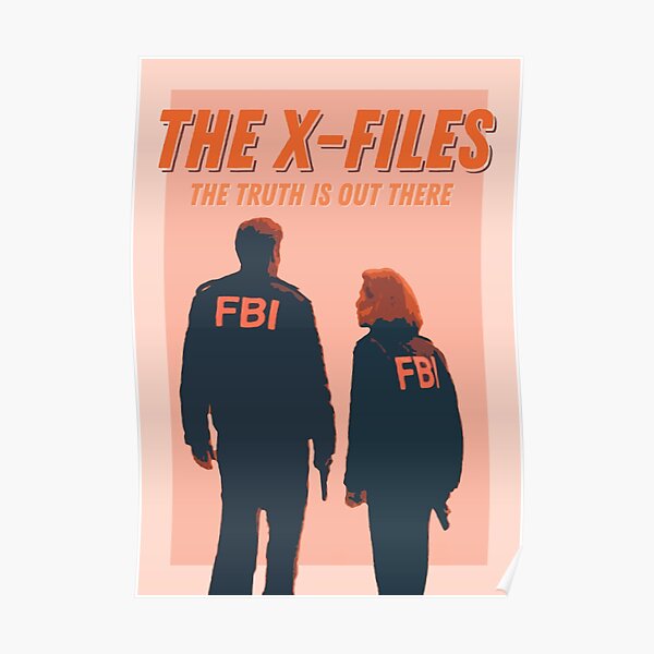 "Mulder and Scully X-FILES Vintage Inspired Retro Poster" Poster by ...