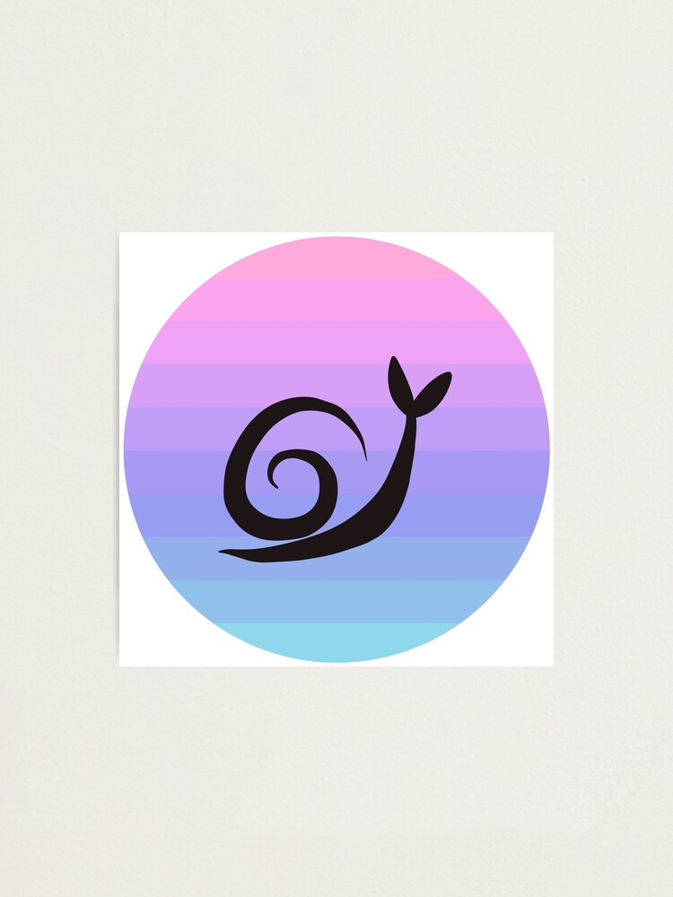 "Ambonec Minimalist Pride Snail Logo" Photographic Print for Sale by ...