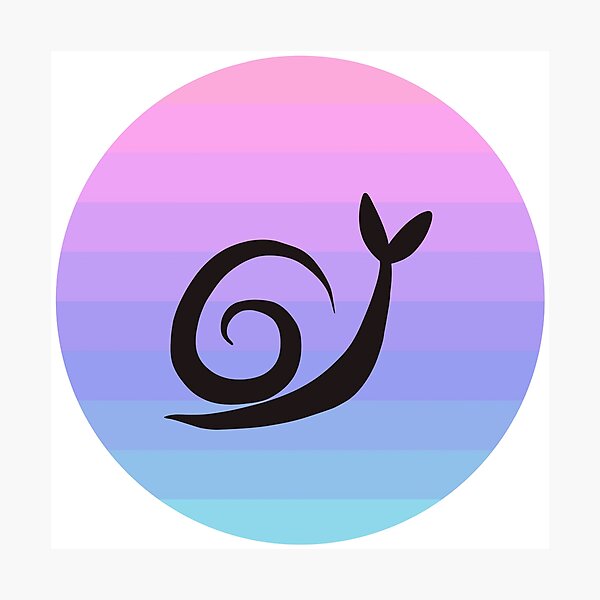 "Ambonec Minimalist Pride Snail Logo" Photographic Print for Sale by ...