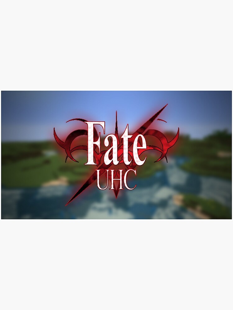 "Fate uhc minecraft logo" Sticker by Dragonixs | Redbubble