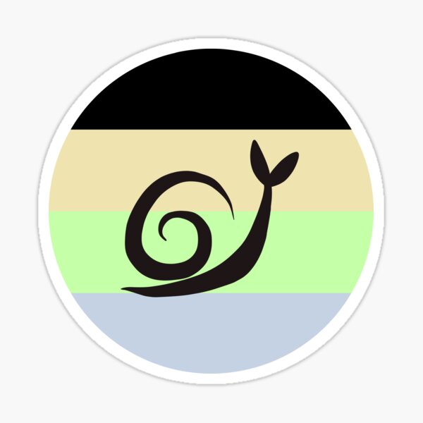 "Cassgender Minimalist Pride Snail Logo" Sticker for Sale by ...