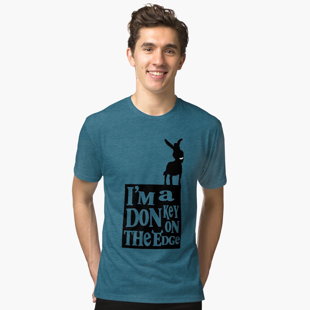 "I'm a donkey on the edge!" Essential T-Shirt for Sale by David Cumming ...