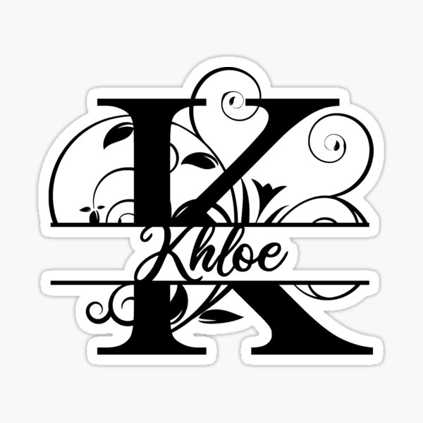 "Personalized Name Monogram K - Khloe - Letter K" Sticker for Sale by ...