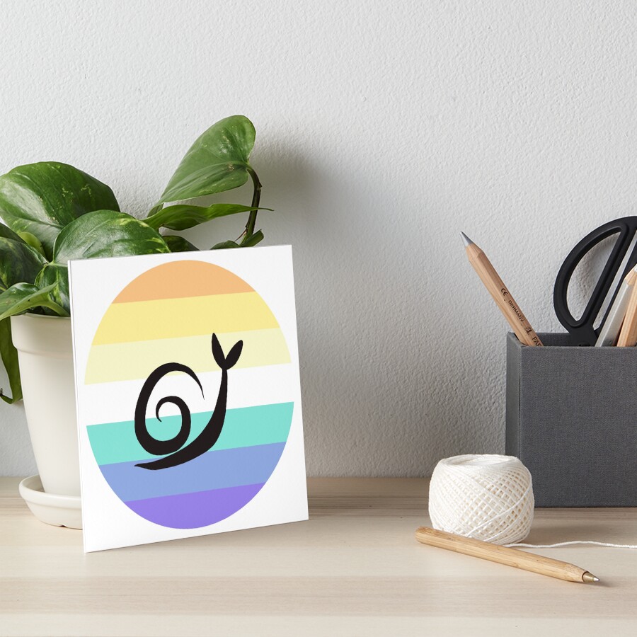 "Genderfaun Minimalist Pride Snail Logo" Art Board Print by PrideSnails ...