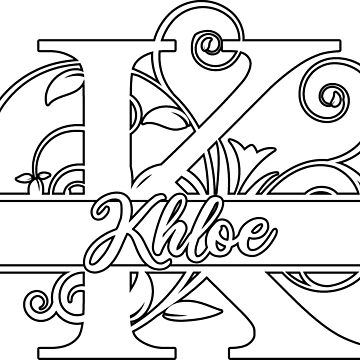 "Personalized Name Monogram K - Khloe - Letter K White" Poster for Sale ...