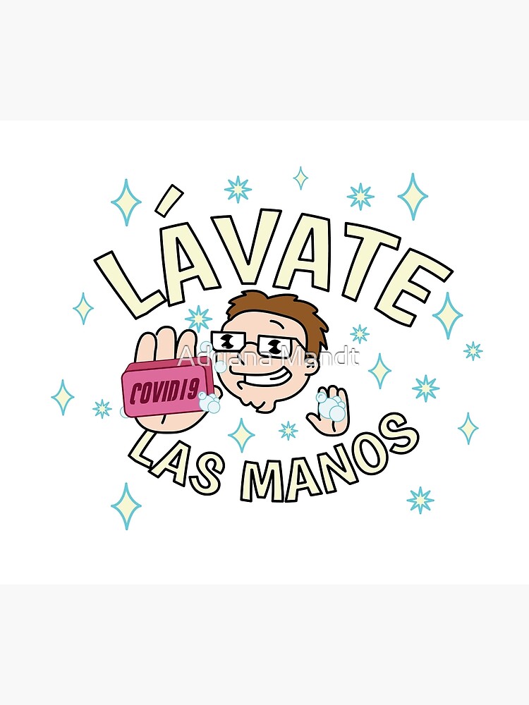 "Lavate las manos, fight COVID" Poster by spiralia | Redbubble