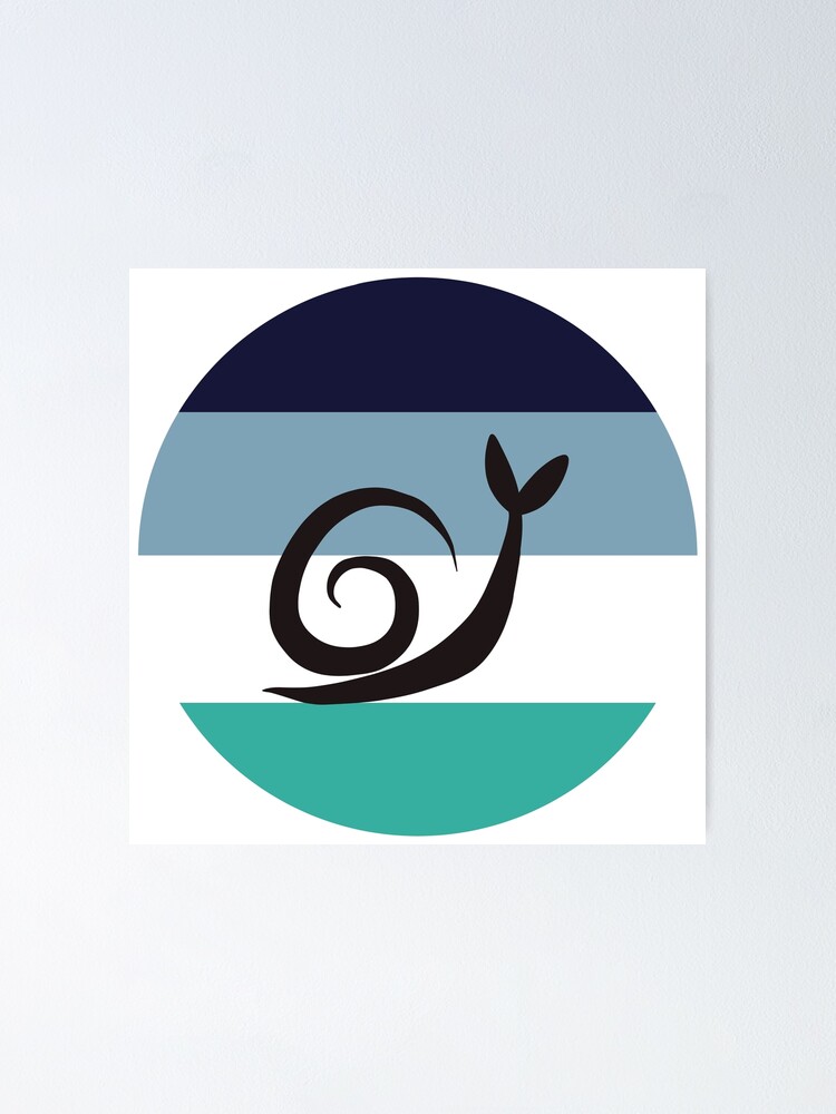 "Oriented Aroace Minimalist Pride Snail Logo" Poster by PrideSnails ...