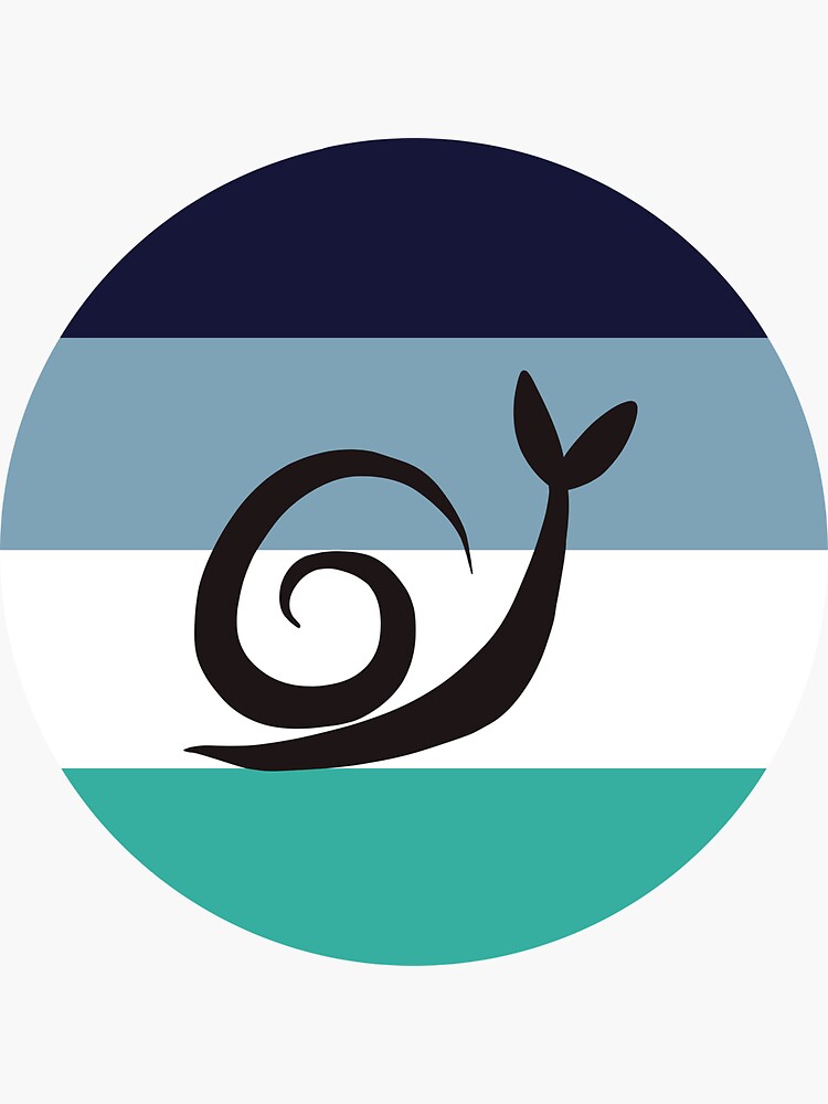 "Oriented Aroace Minimalist Pride Snail Logo" Sticker for Sale by ...