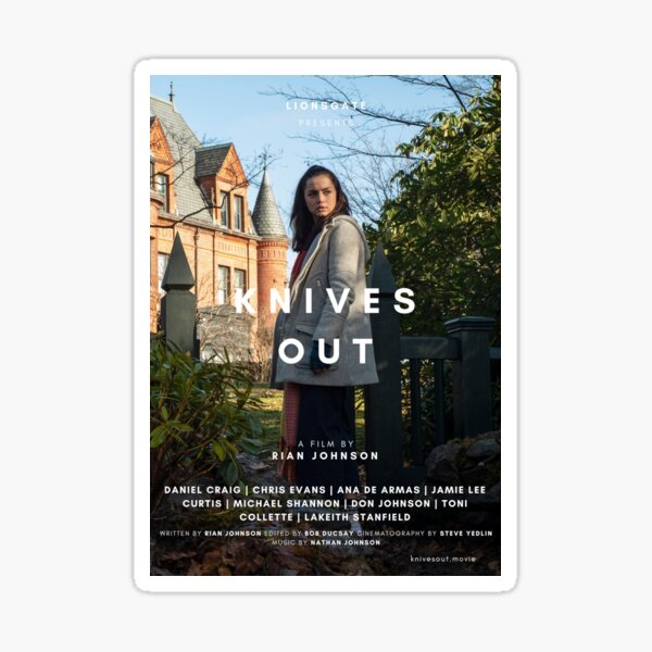 "KNIVES OUT POSTER" Sticker for Sale by mikceys | Redbubble