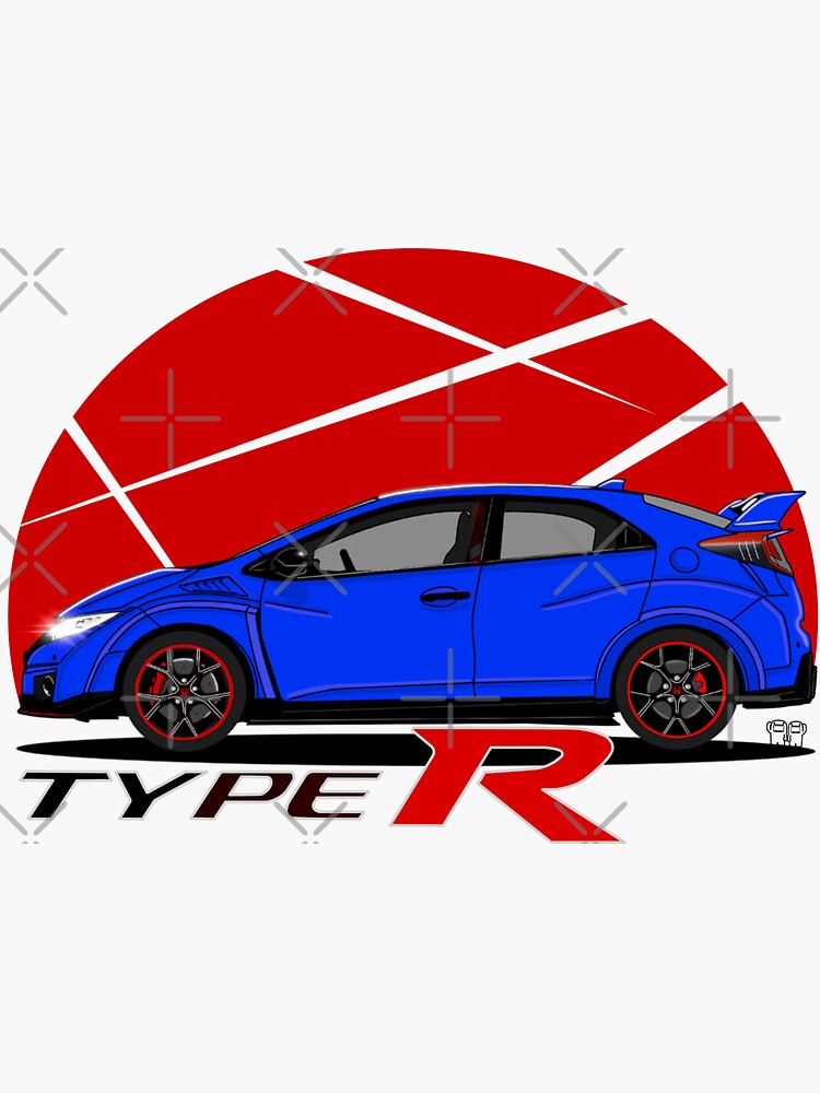 "Civic type r" Sticker by dgallego | Redbubble