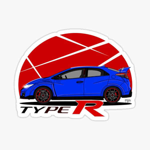 "Civic type r" Sticker by dgallego | Redbubble