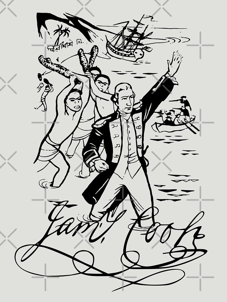 "Captain Cook" T-shirt for Sale by Luck-1997 | Redbubble | english t ...