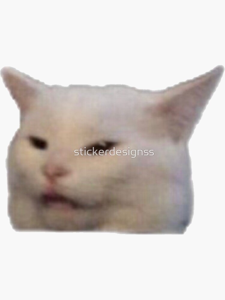 "White cat meme" Sticker for Sale by stickerdesignss | Redbubble