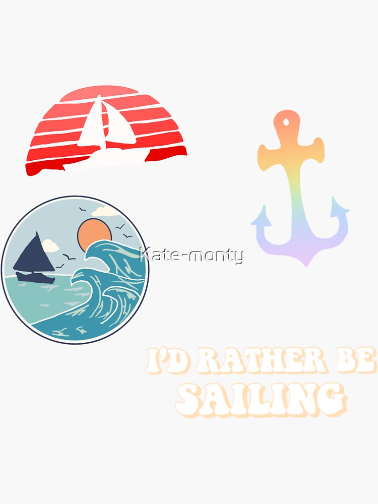 "Sailing sticker pack " Sticker for Sale by Kate-monty | Redbubble