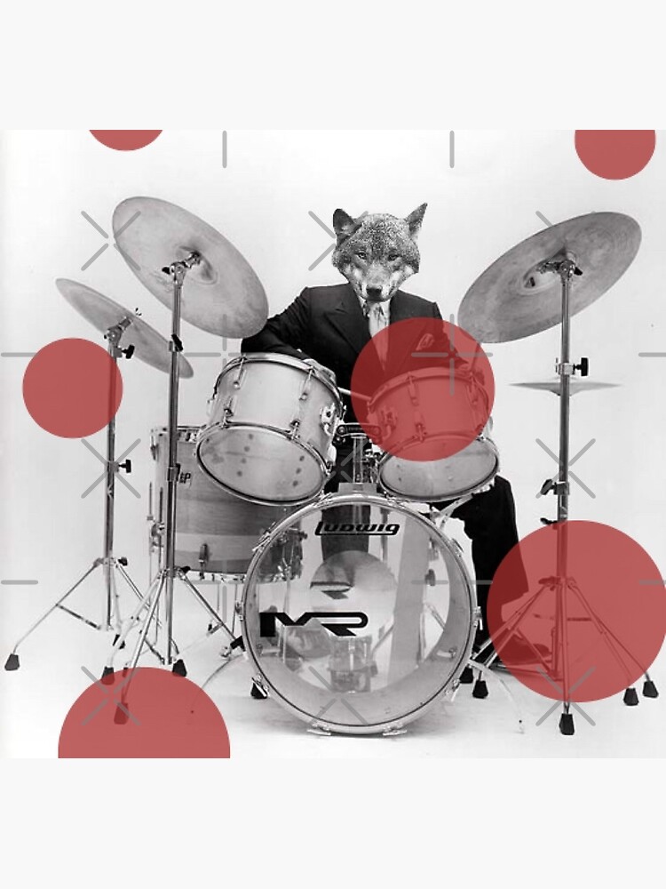 "Wolf Drummer" Poster for Sale by Rocket-To-Pluto | Redbubble