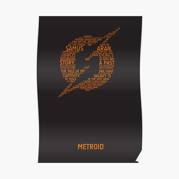 "Metroid Typography" Poster for Sale by TitanVex | Redbubble
