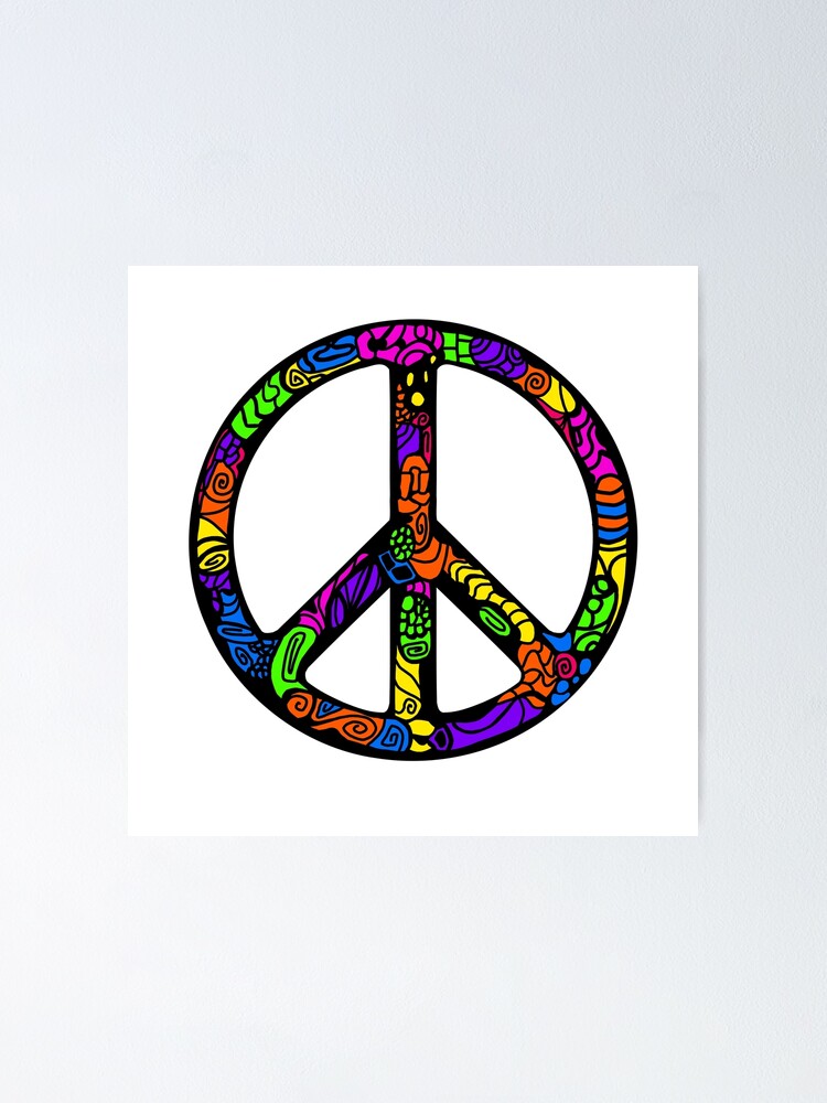 "black light 70s peace sign" Poster for Sale by lillianjeanf | Redbubble