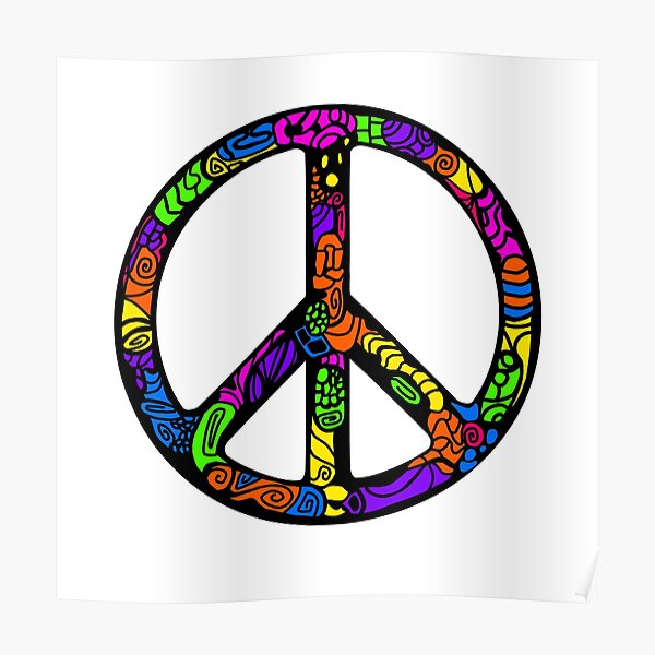 "black light 70s peace sign" Poster for Sale by lillianjeanf | Redbubble