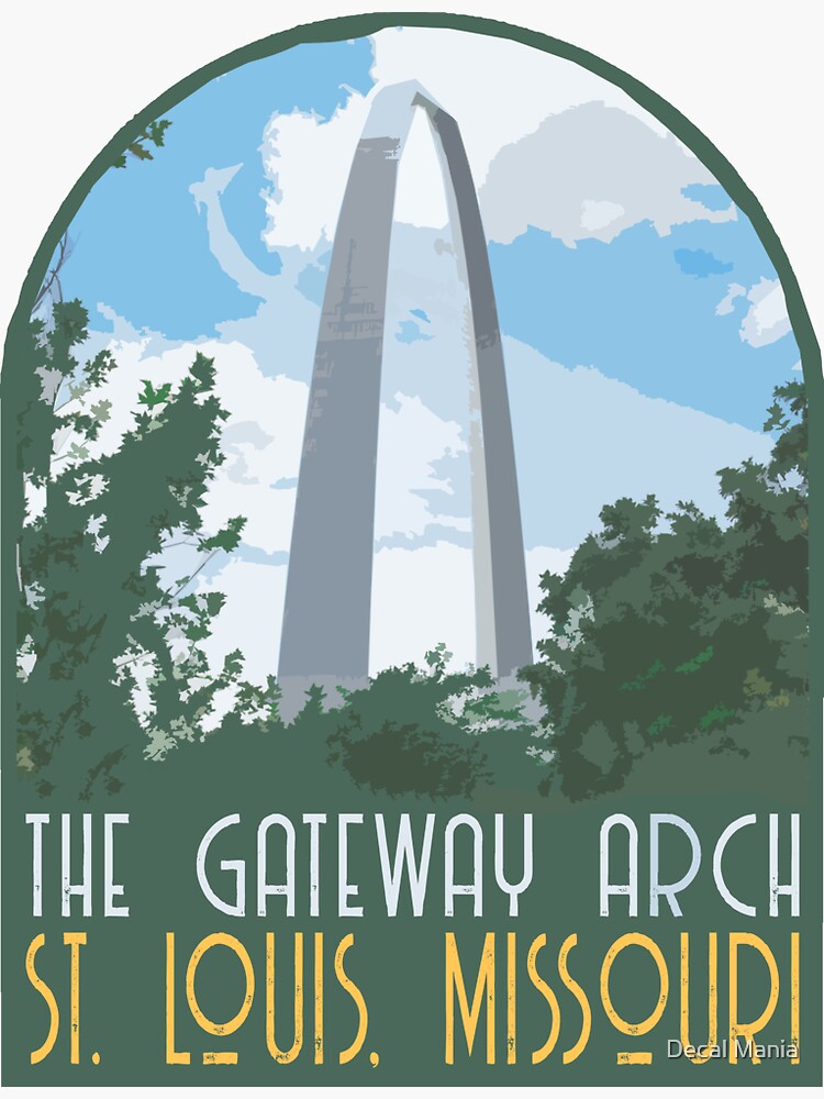 "Gateway Arch Decal" Sticker for Sale by zsonn | Redbubble