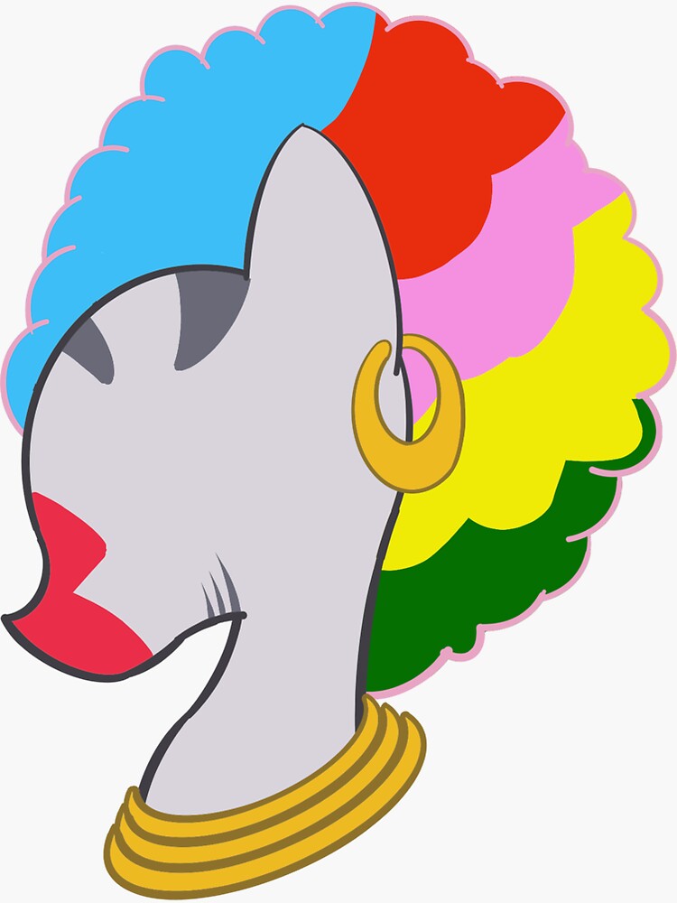 "Zebra Clown" Sticker by TrotLOeilArt | Redbubble