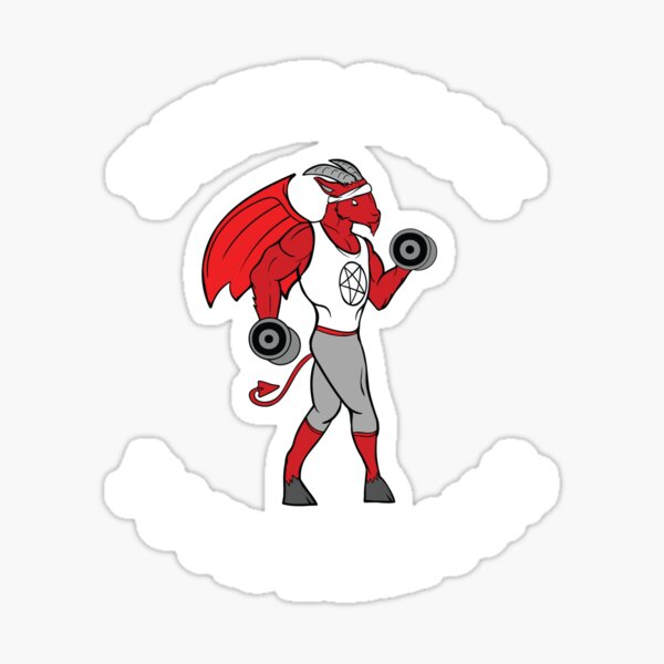 "Exercise Your Demons Satanic Baphomet Satan Occult Gift" Sticker by ...