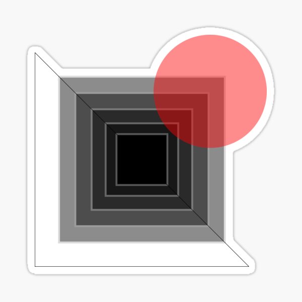 "Minimalist Design One point Perspective" Sticker for Sale by ...