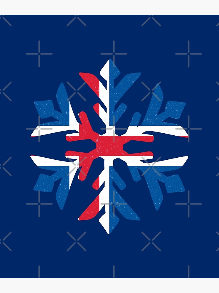 "Iceland Flag Winter Snowflake Design" Framed Art Print by ockshirts ...