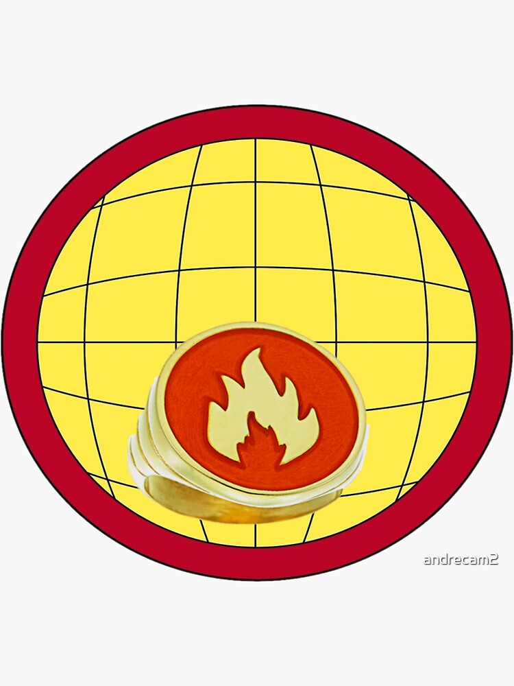 "Captain Planet "Fire" Planeteer Shirt" Sticker for Sale by andrecam2 ...