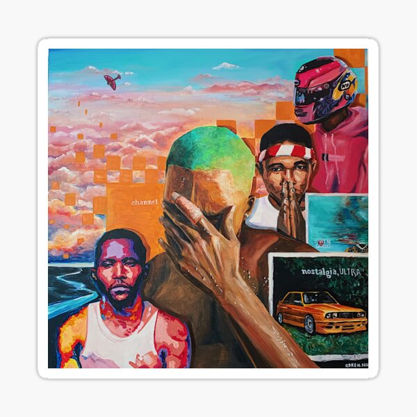 "Frank Ocean Collage" Sticker for Sale by JessBrennanArt | Redbubble
