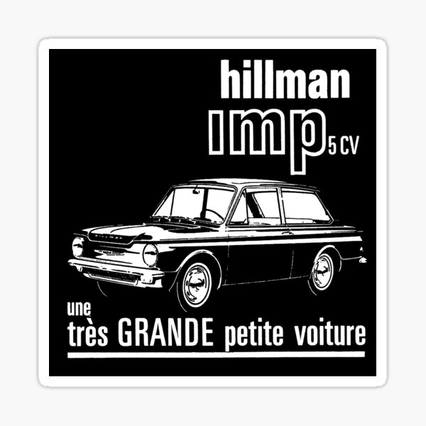 "HILLMAN IMP" Sticker for Sale by ThrowbackM2 | Redbubble
