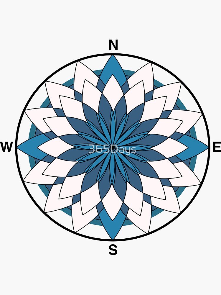 "Spin a lotus compass" Sticker for Sale by 365Days | Redbubble