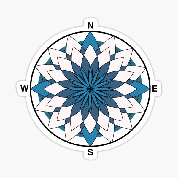 "Spin a lotus compass" Sticker for Sale by 365Days | Redbubble