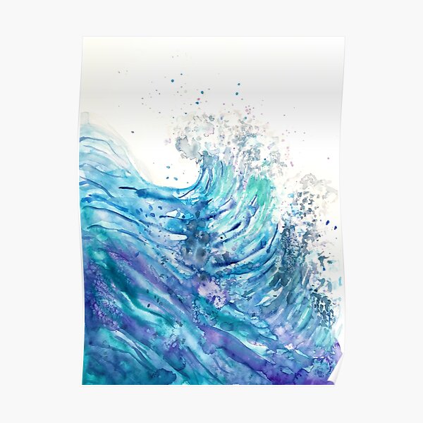 "Ocean wave" Poster for Sale by artsome-design | Redbubble