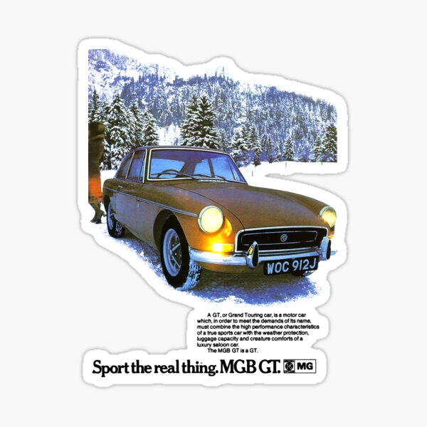 "MG MGB GT" Sticker for Sale by ThrowbackMotors | Redbubble