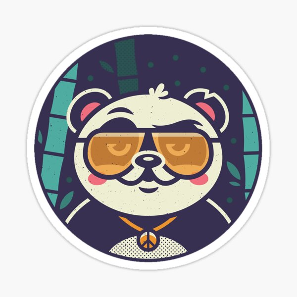 "Disco Panda" Sticker by terrarium | Redbubble