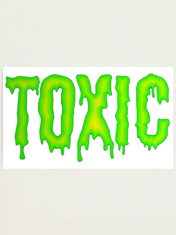"Toxic neon green text " Photographic Print for Sale by GiltchHorror ...