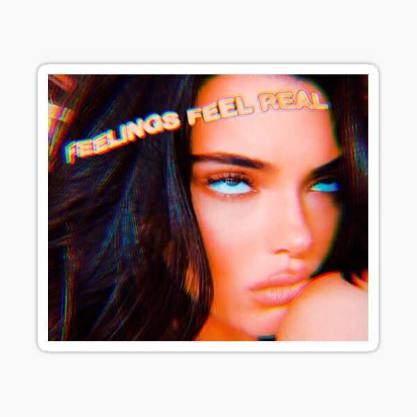 ""Feelings Feel Real"" Sticker by ava-15 | Redbubble