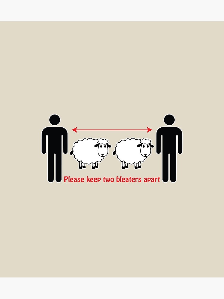 "Please Keep Two Bleaters Apart" Poster for Sale by Civil-Woke | Redbubble