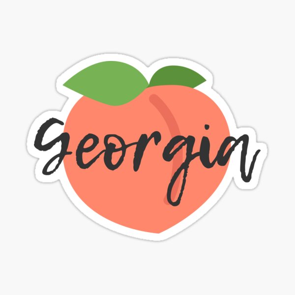 "georgia peach" Sticker by leapresley61 | Redbubble