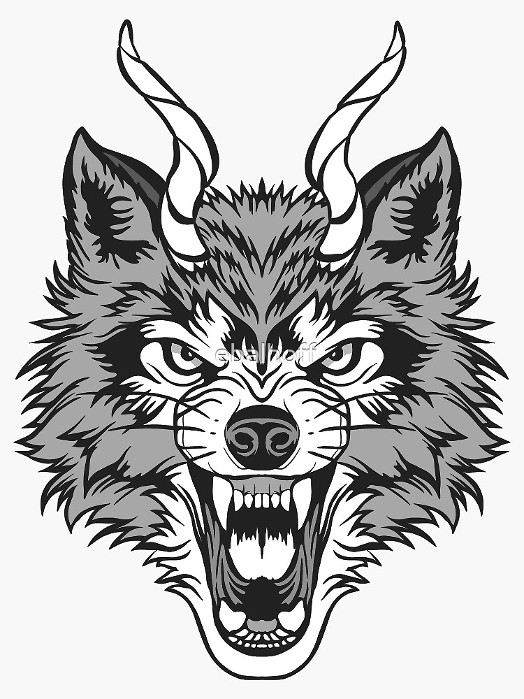 "Pack of Devils Black and White" Sticker for Sale by ebalhoff | Redbubble