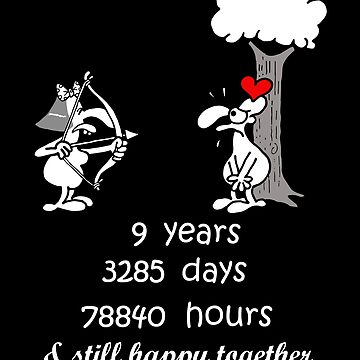 "9th Wedding Anniversary Gift For Him Her 9 Years Together 9th Year Of ...