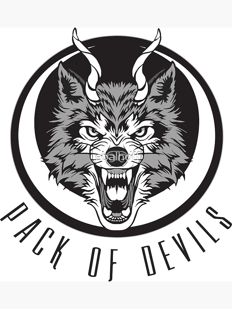 "Pack of Devils Emblem with Crescent Moon " Poster by ebalhoff | Redbubble