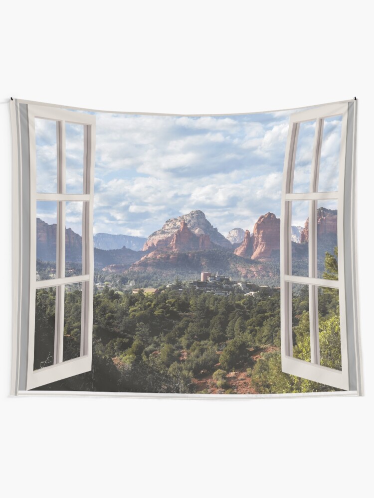 "Sedona Window View Tapestry" Tapestry for Sale by mbarimo7 | Redbubble