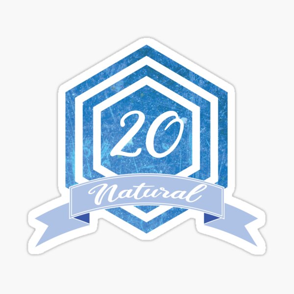 "Nat 20" Sticker for Sale by PixieGraphics | Redbubble