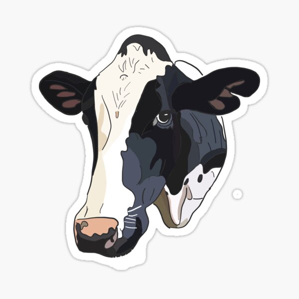 "Peaches the Holstein Cow" Sticker for Sale by hcubed22 | Redbubble