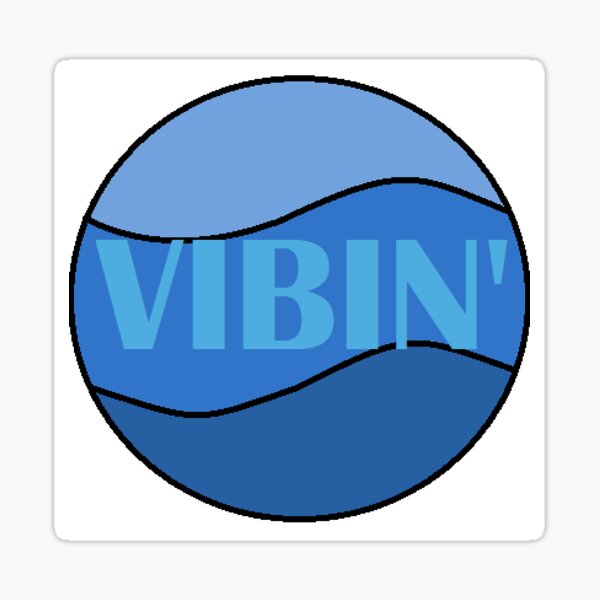 "Ocean themed 'Vibin' sticker" Sticker for Sale by LemonnEm | Redbubble