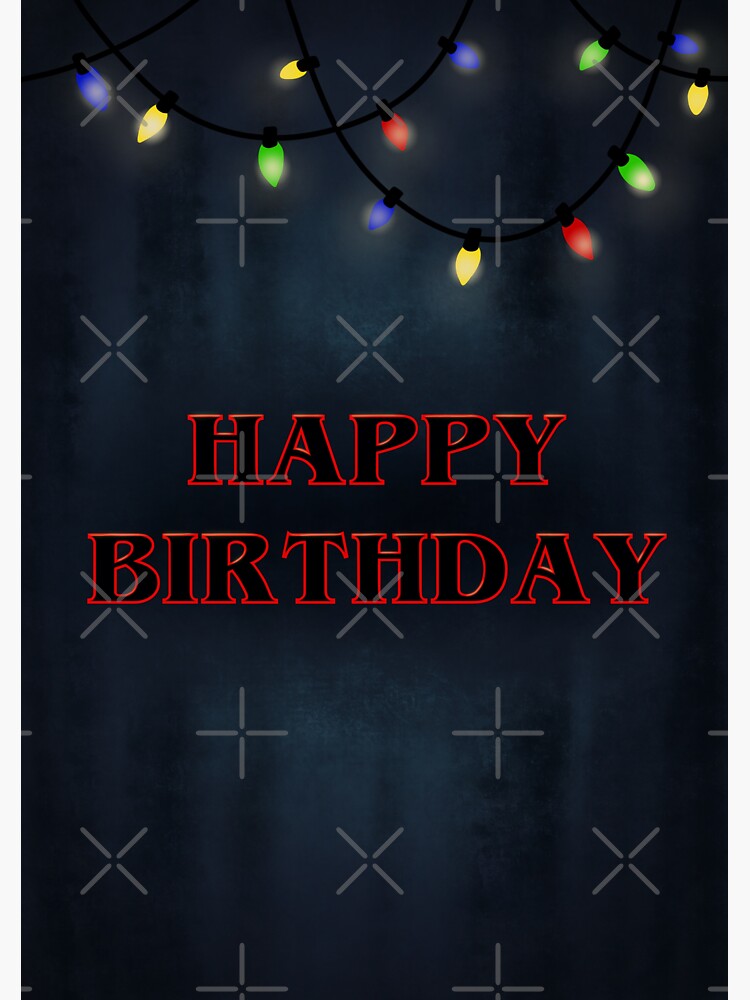 "Happy Birthday- Stranger Things" Sticker by Art-drawings-md | Redbubble
