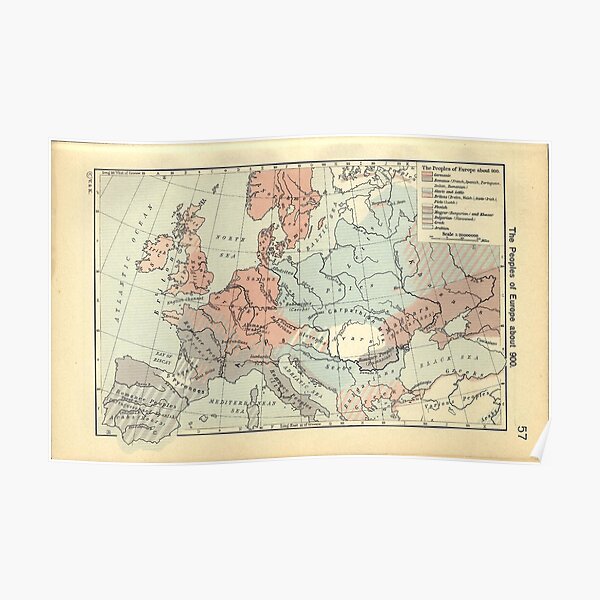 "Vintage Map of Europe (1911)" Poster by BravuraMedia | Redbubble