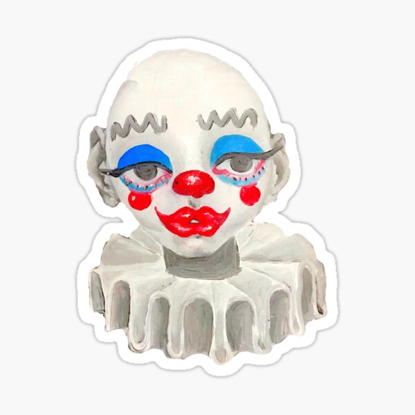 "clown face " Sticker for Sale by sultry-plant | Redbubble